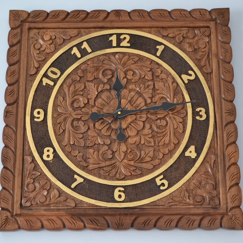 Large Wood Clock - Etsy