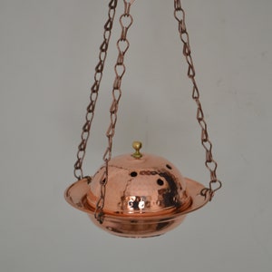 Copper Incense Holder With Chain, Copper Censer Incense Burner Thurible ...