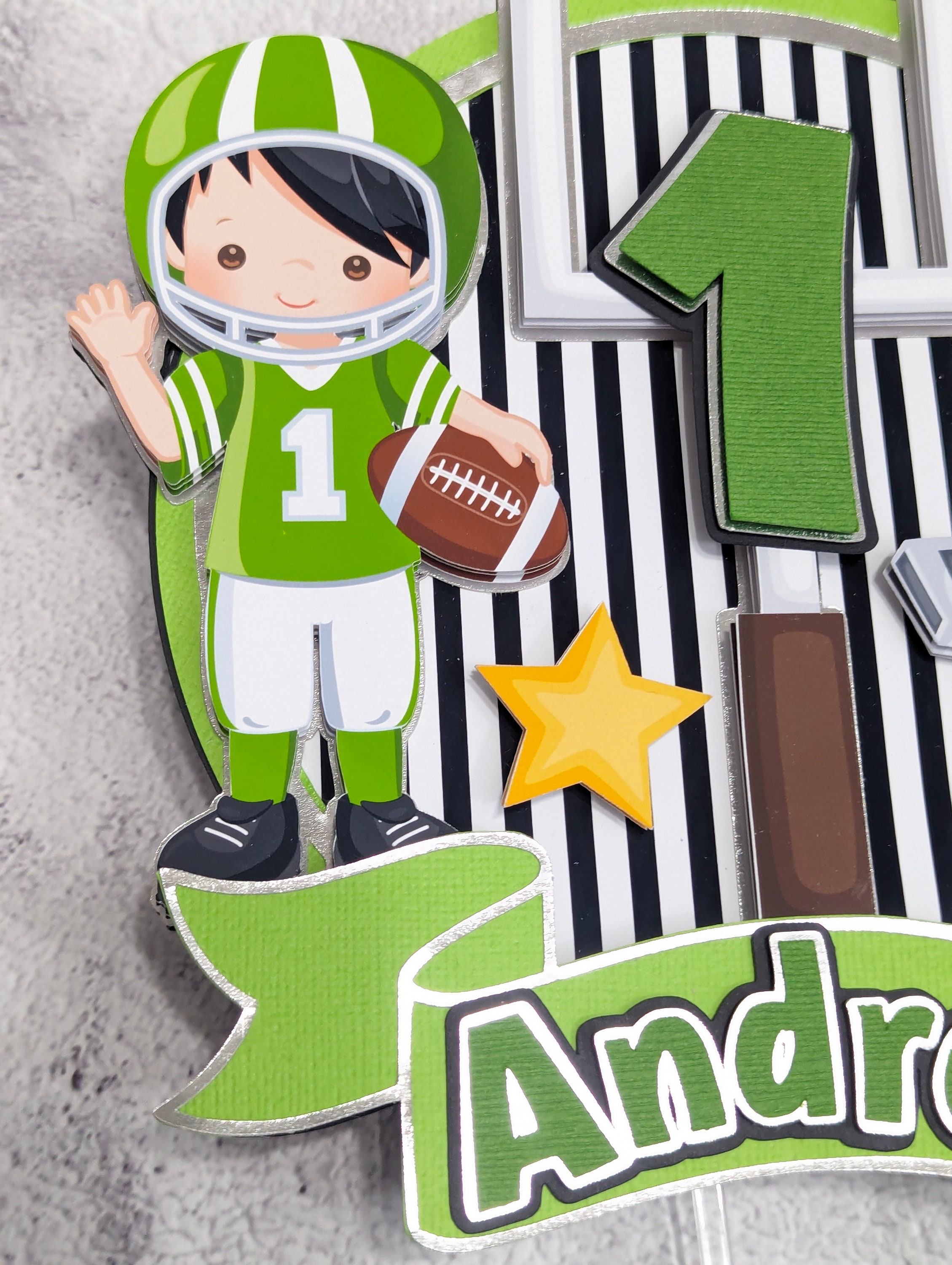 American Football Cake Topper, Football Party Decor, American Football ...