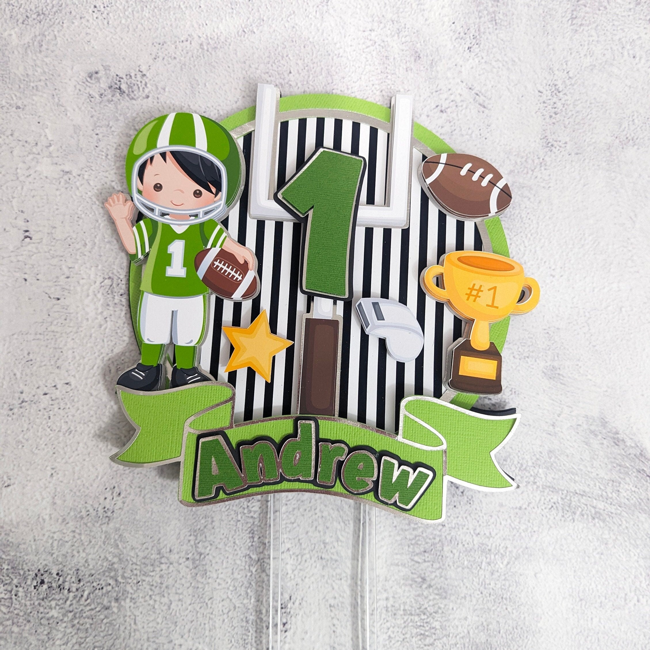 American Football Cake Topper, Football Party Decor, American Football ...