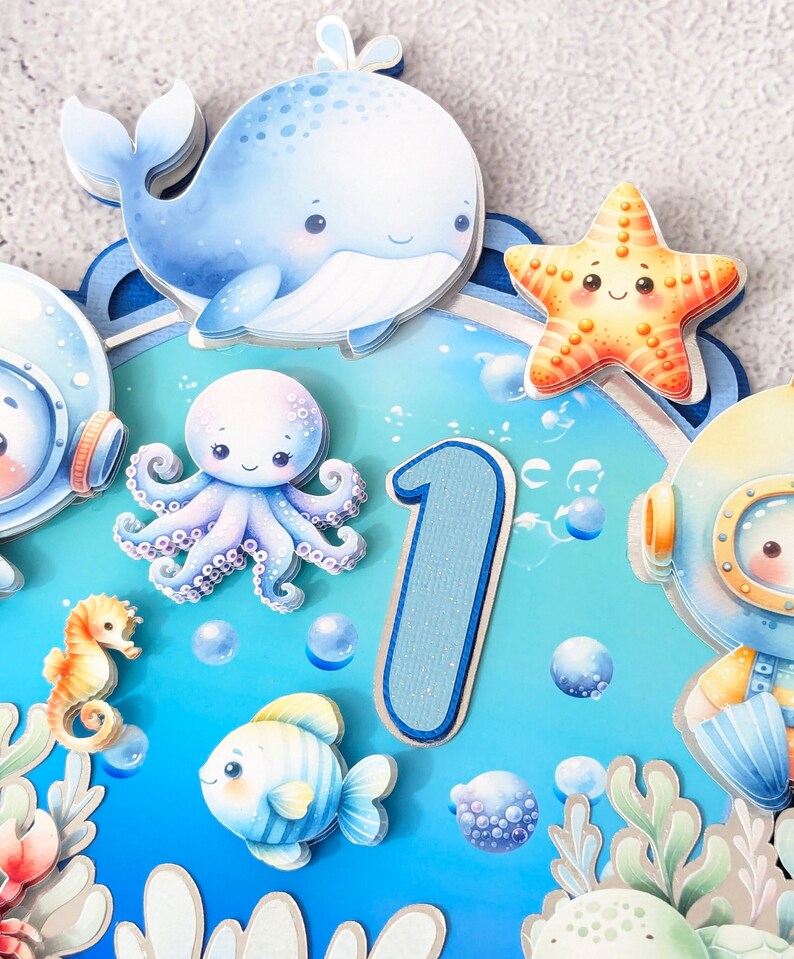 Under the Sea Cake Topper, Under the Sea Party Decor, Under the Sea ...