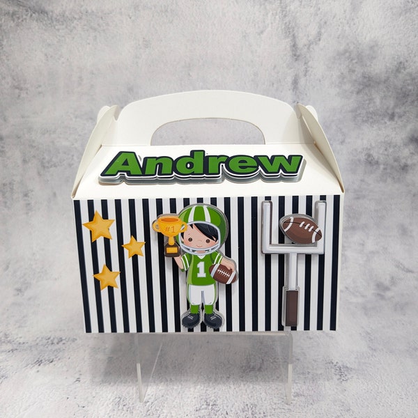 Custom Football Themed Party Favor Boxes - Etsy