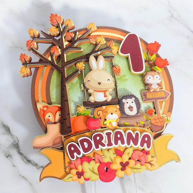 Fall Cake Topper, Autumn Cake Topper, Fall Party Decorations, Autum ...