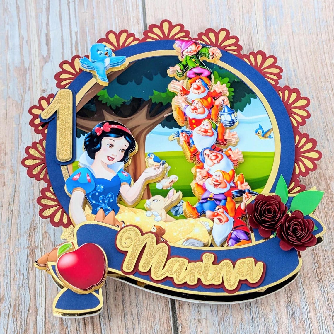 Snow White Cake Topper, Snow White Party Decor, Snow White Themed Party ...