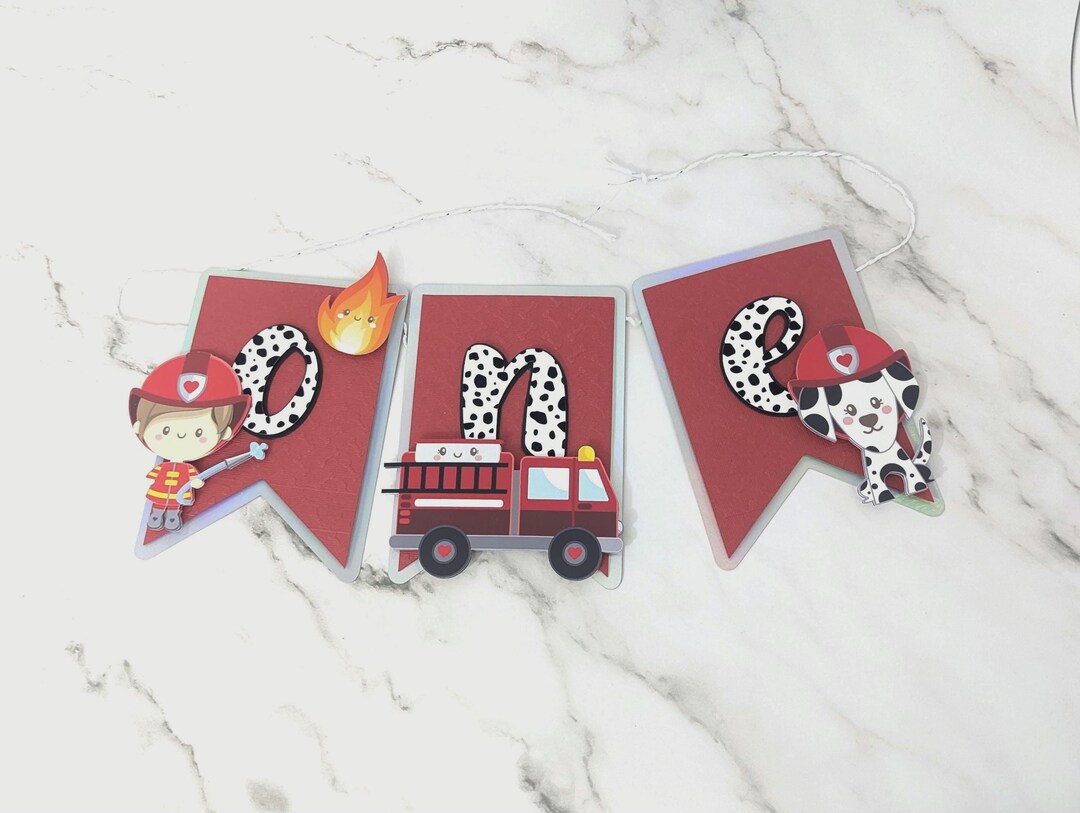 Firefighter Party Banner: Custom Cardstock Garland - Etsy