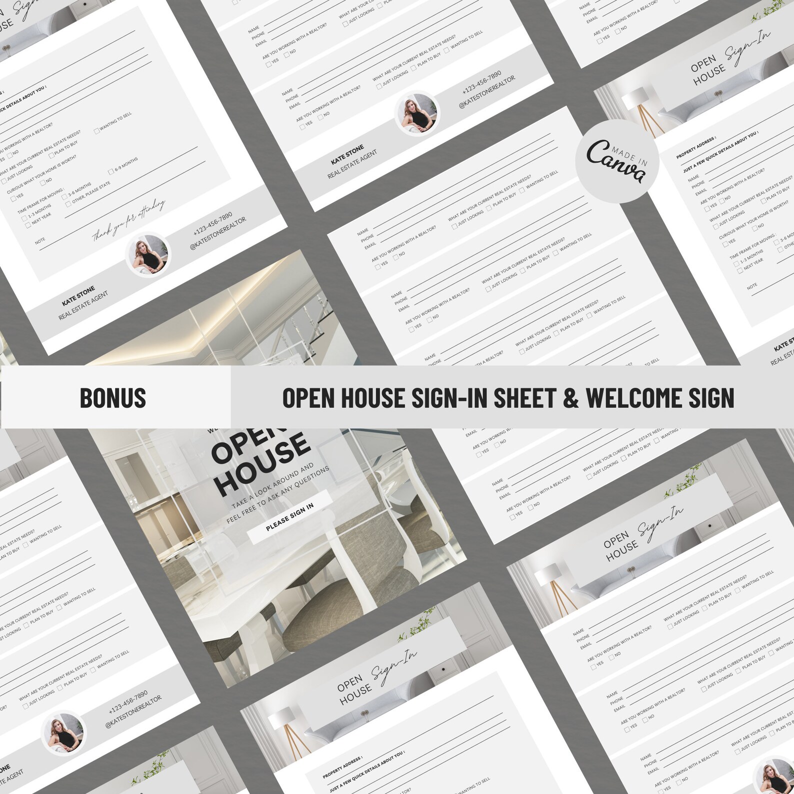 Open House Flyer Bundle, Open House Sign-in Sheet, Open House Welcome ...