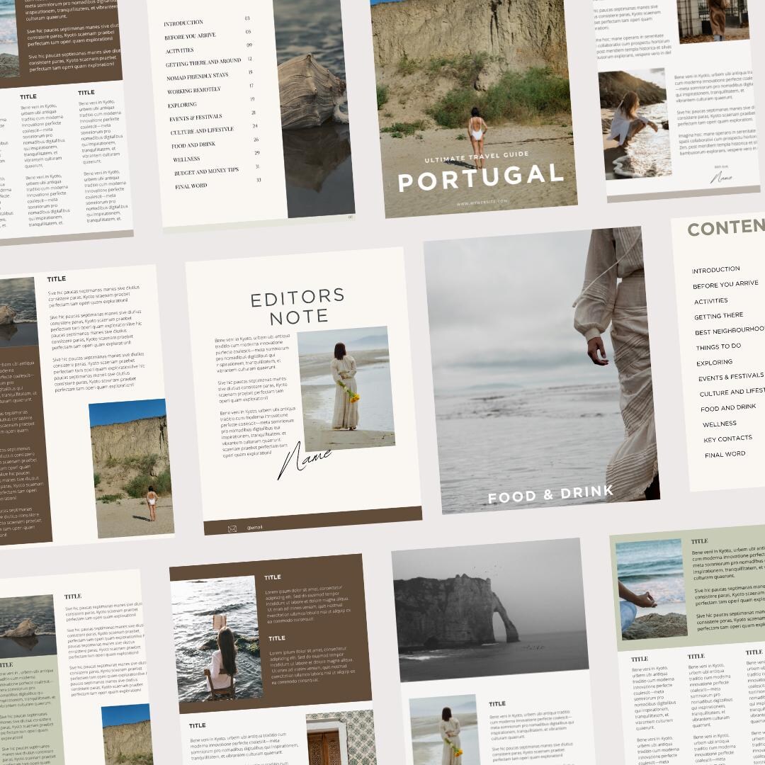 Travel Guide Template | Editable Canva Design | Printable & Reusable ...