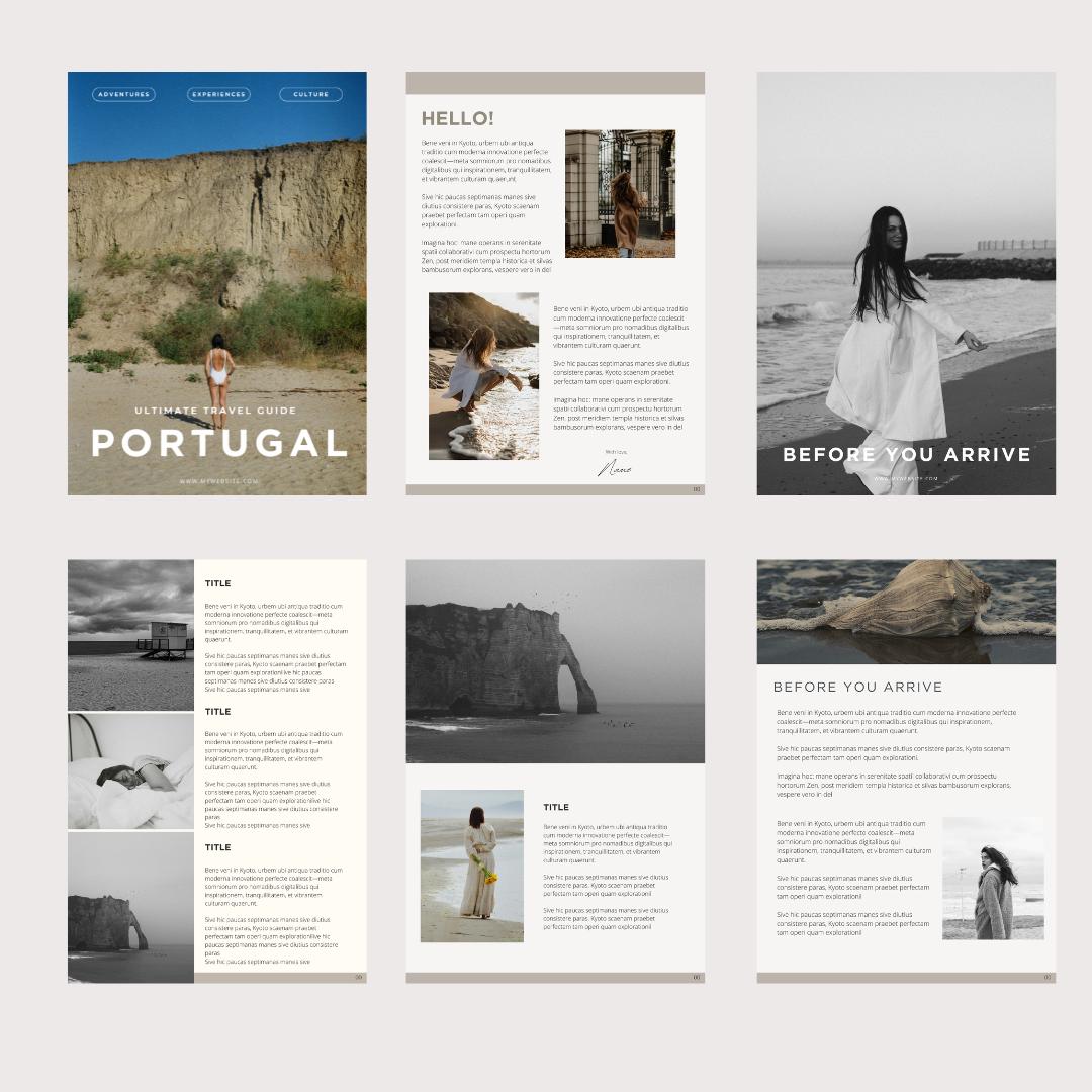 Travel Guide Template | Editable Canva Design | Printable & Reusable ...