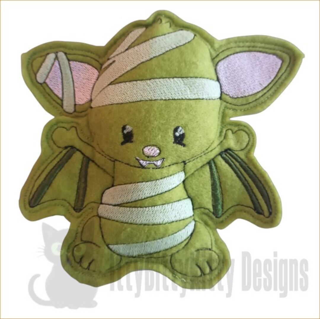 Ittybittyfangybatty Pin Cushion Bat Halloween -in the Hoop, Minimum 5x7 ...