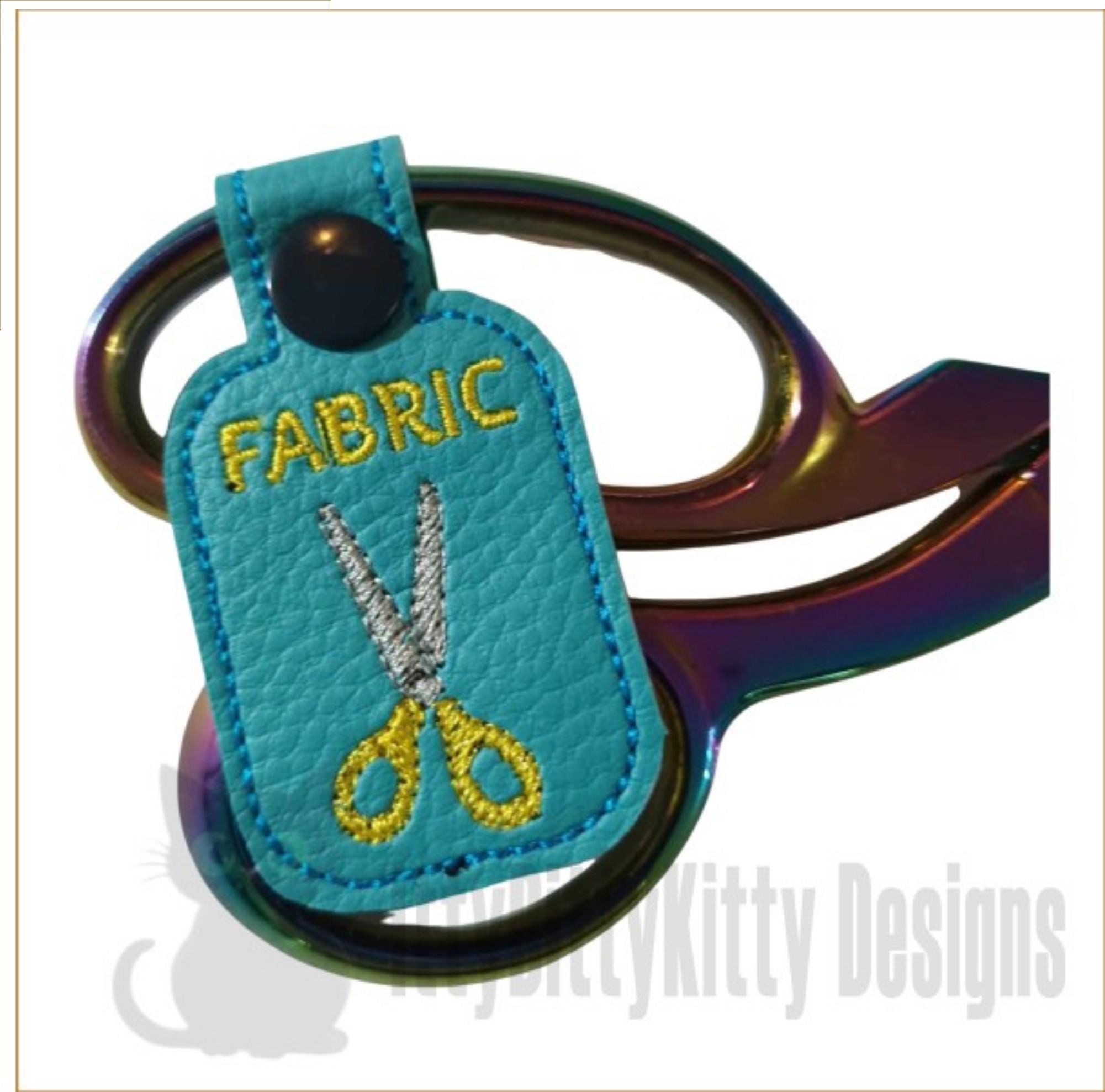Scissor Label Set of 5, Fabric, Paper & Pinking, Blank With Scissors ...