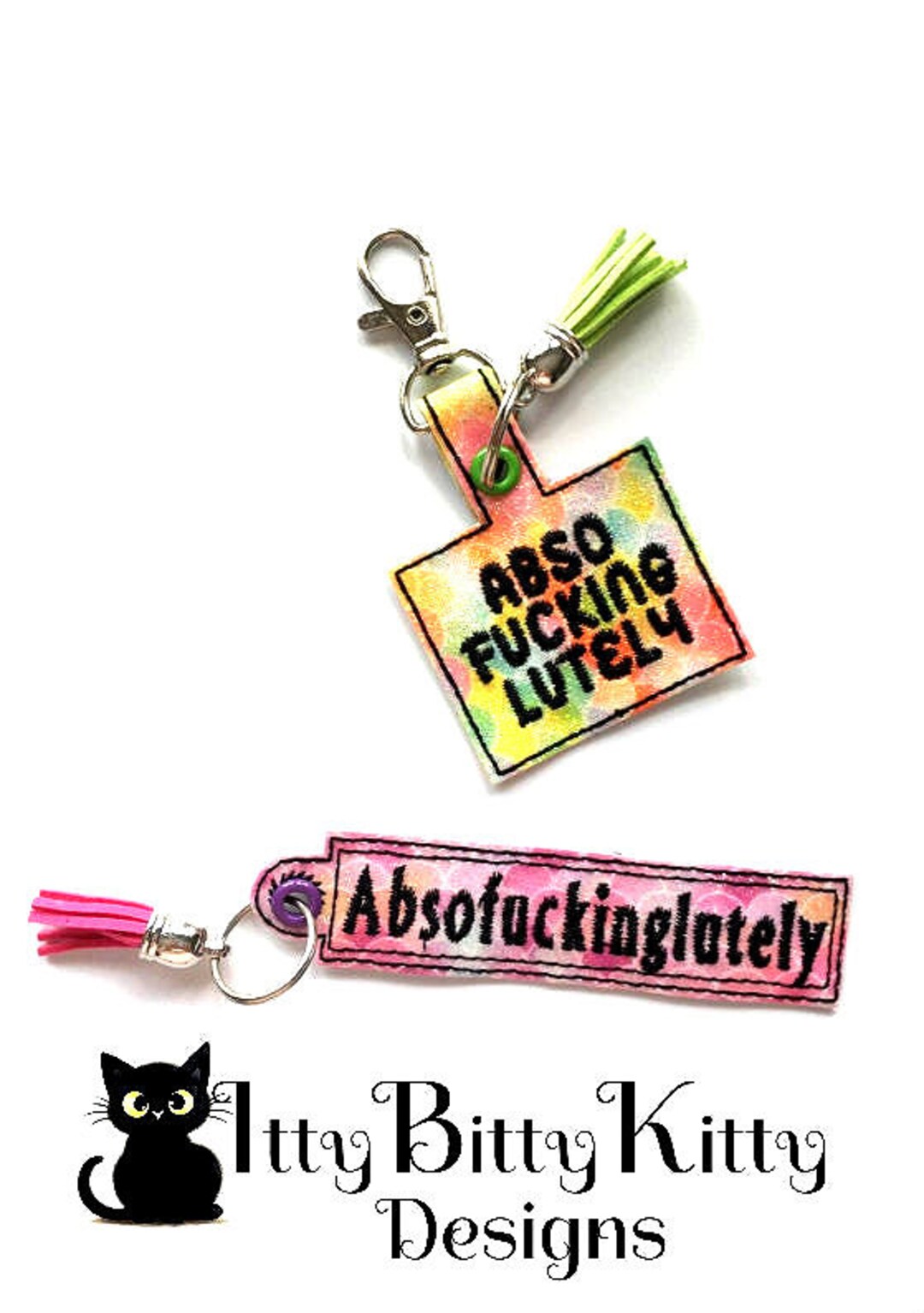 Swear Word Keyring / Keyfob Rude 4 Designs Minimum 4x4" Hoop ...