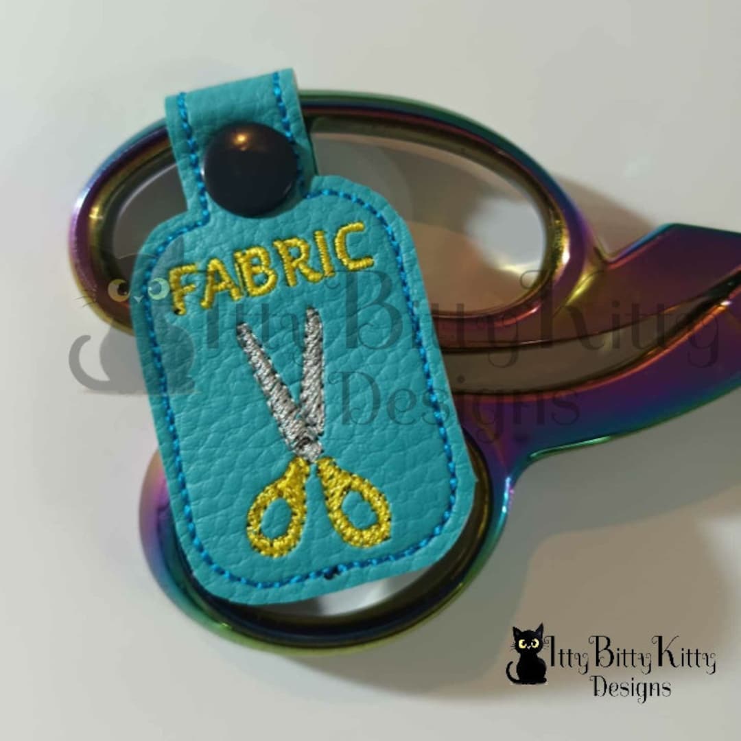 Scissor Label Set of 5, Fabric, Paper & Pinking, Blank With Scissors ...