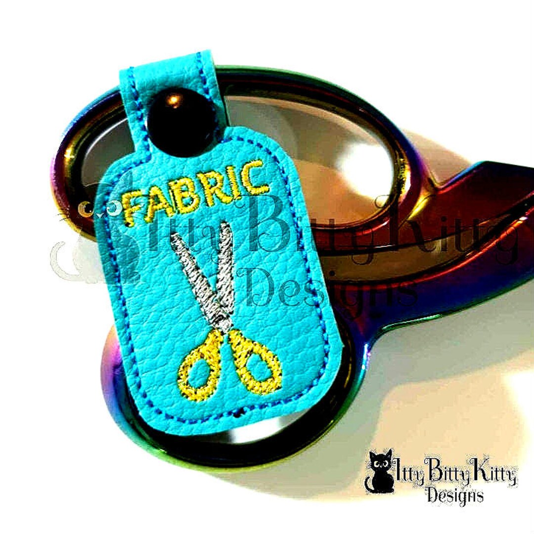 Scissor Label Set of 5, Fabric, Paper & Pinking, Blank With Scissors ...