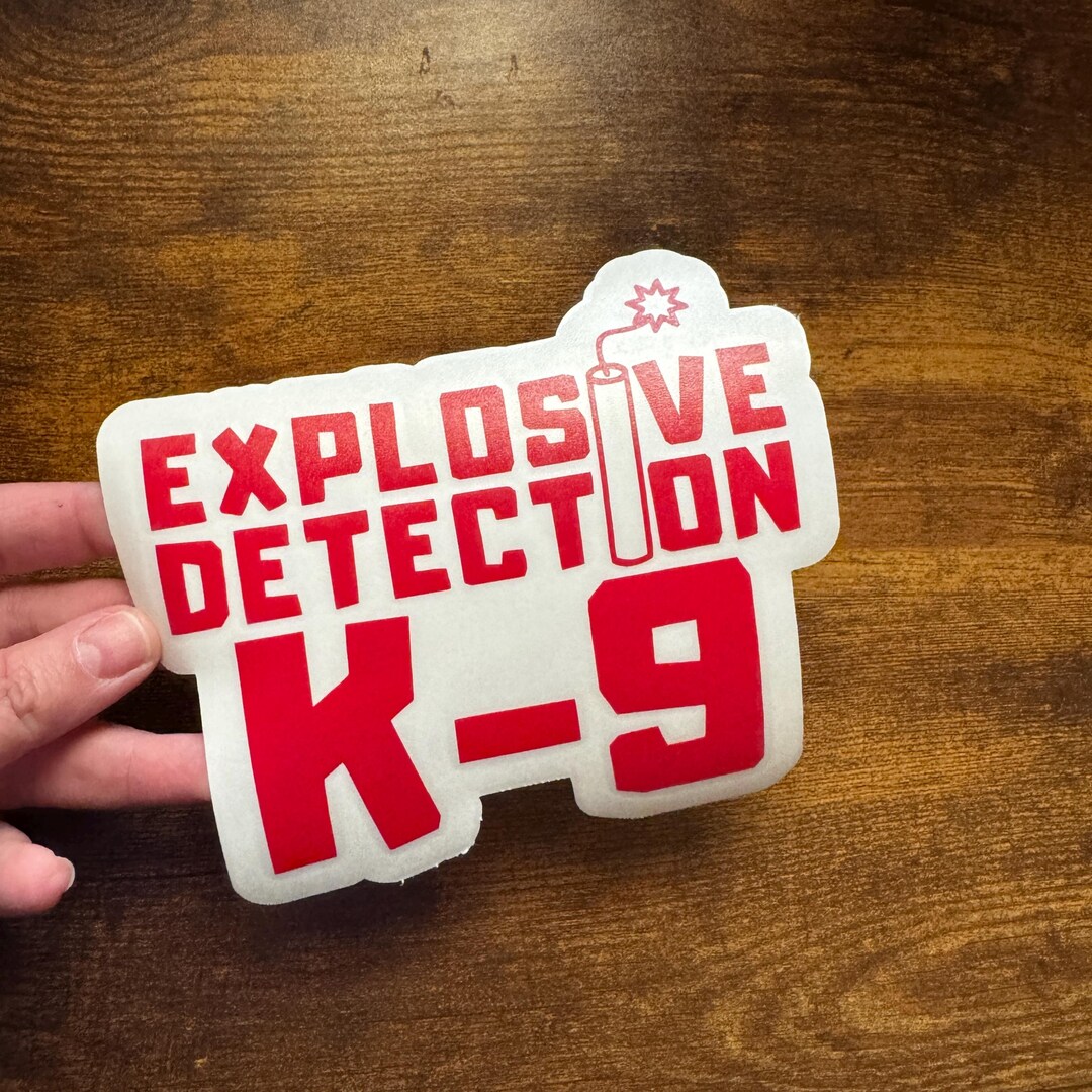 Explosive Detection K-9 Vinyl Decal - Etsy