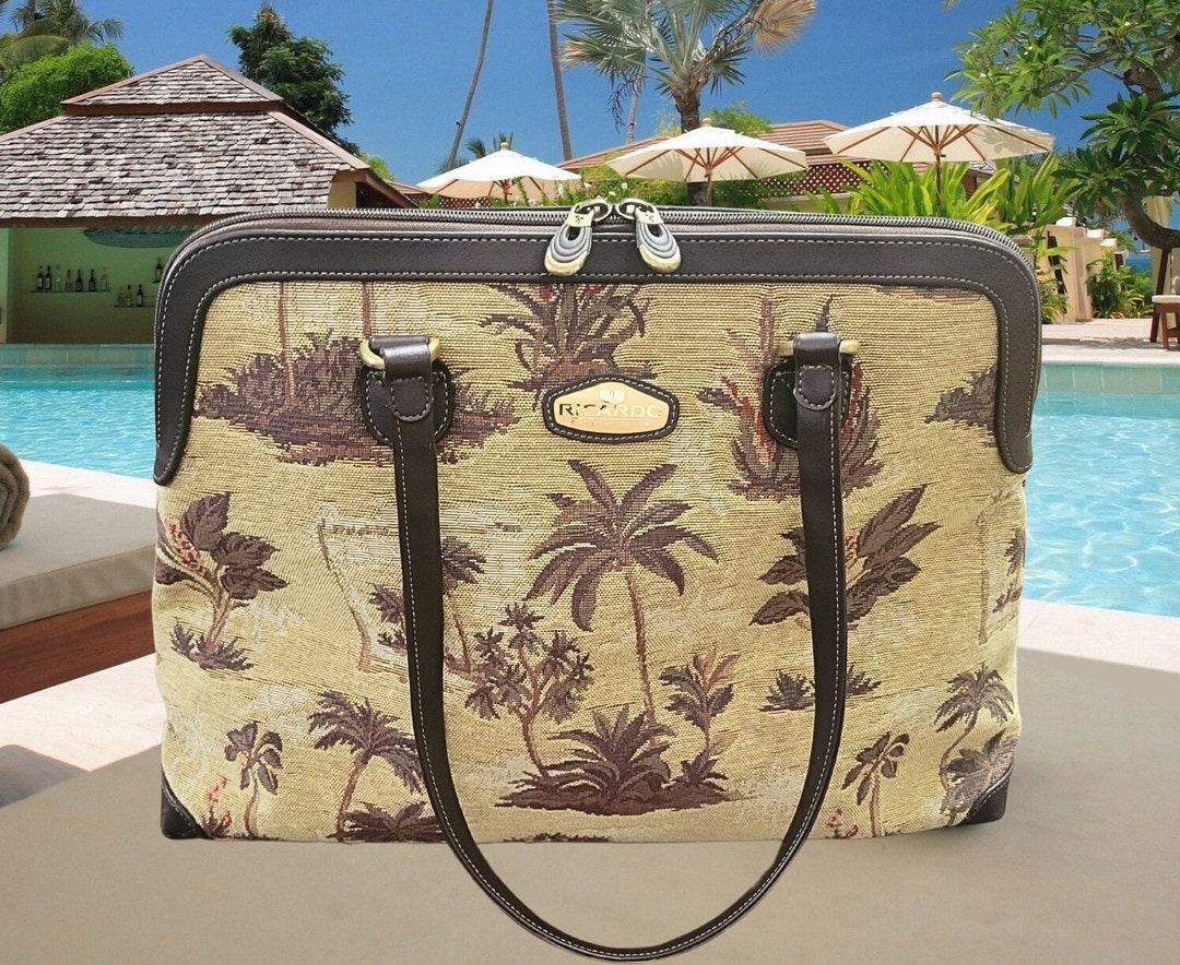 Vintage Ricardo Beverly Hills Tropical Tapestry Overnight/carry on Bag ...