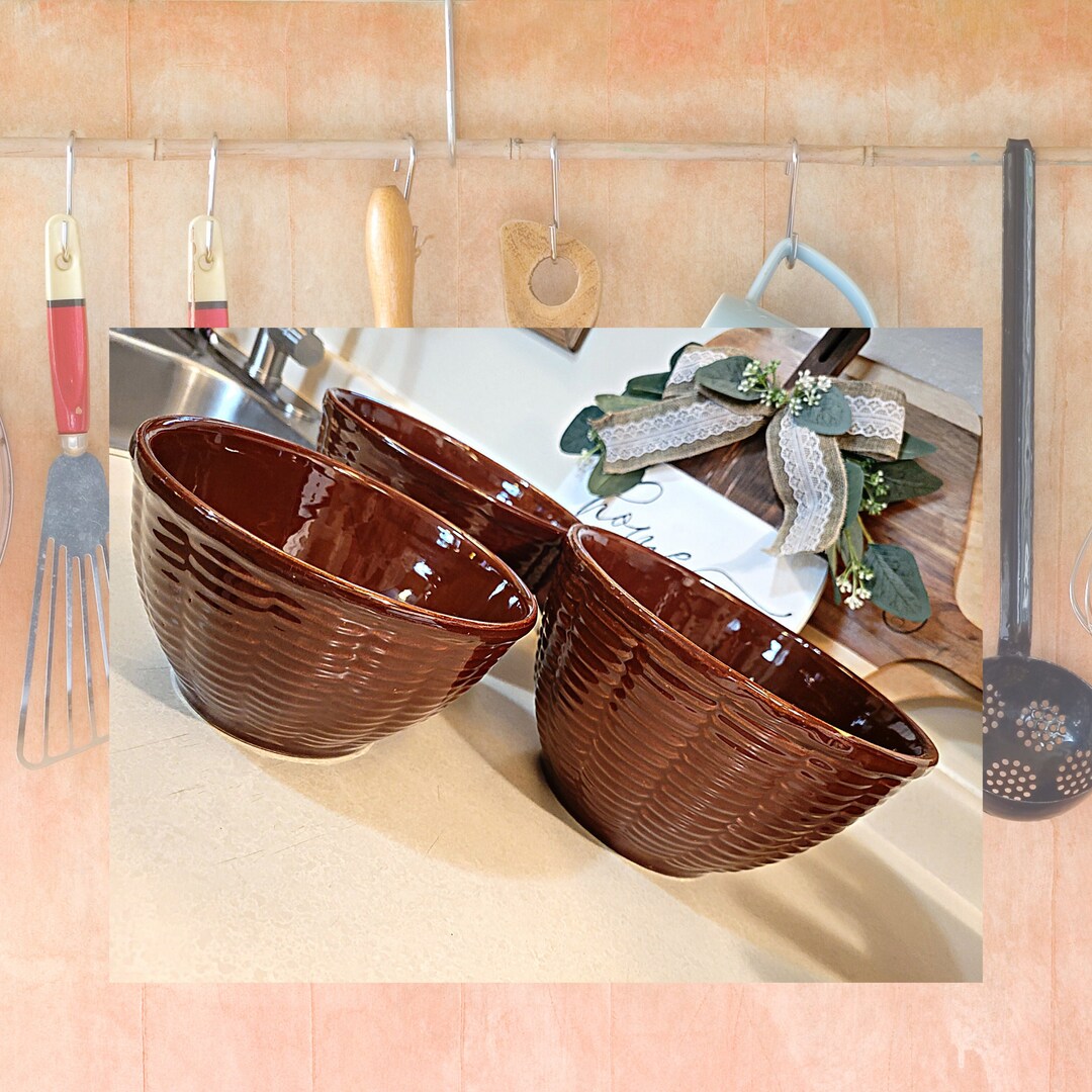 Set of 3 - Rare Vintage "watt Ovenware Usa" Pottery Heirloom ...