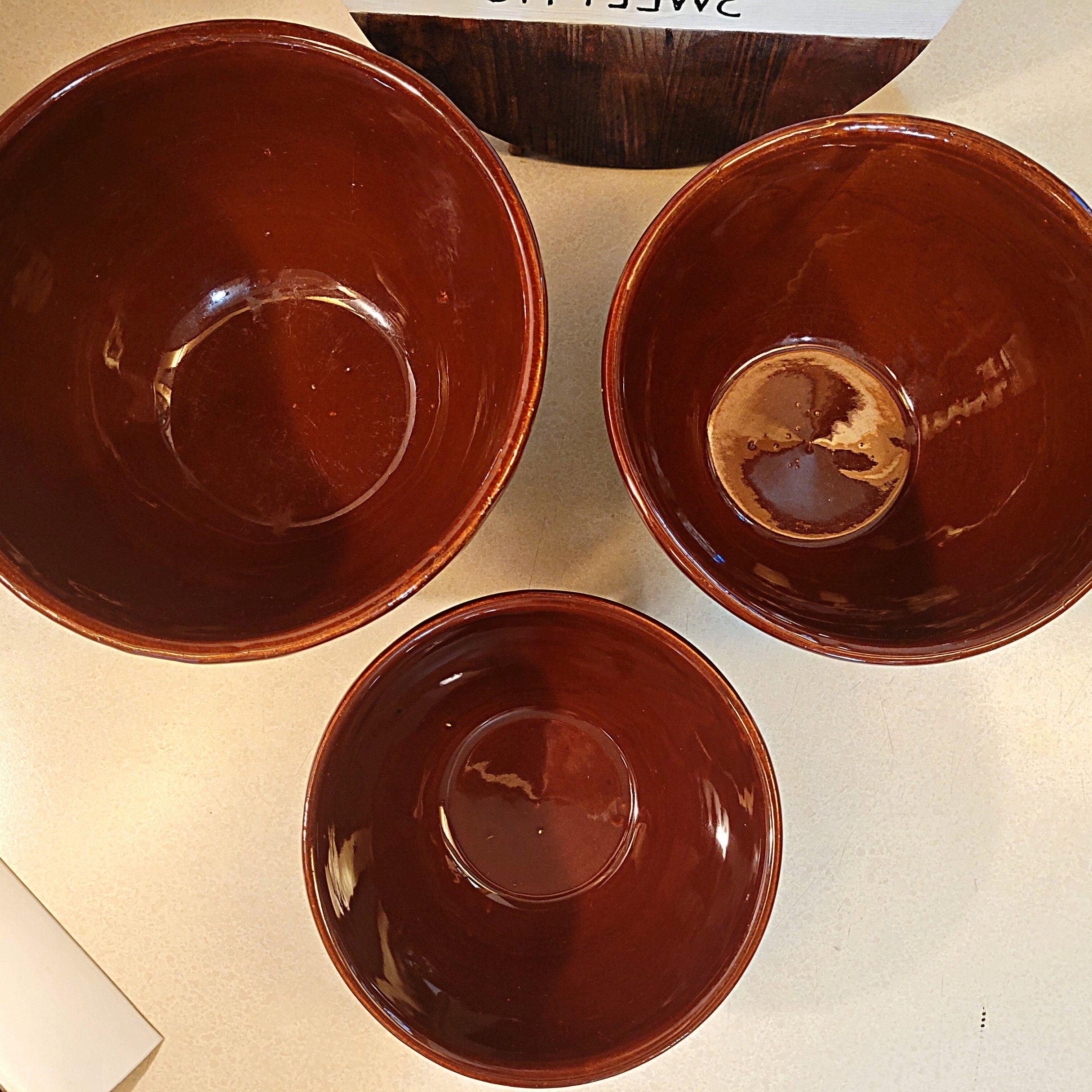 Set of 3 Rare Vintage watt Ovenware Usa Pottery Heirloom Basketweave ...