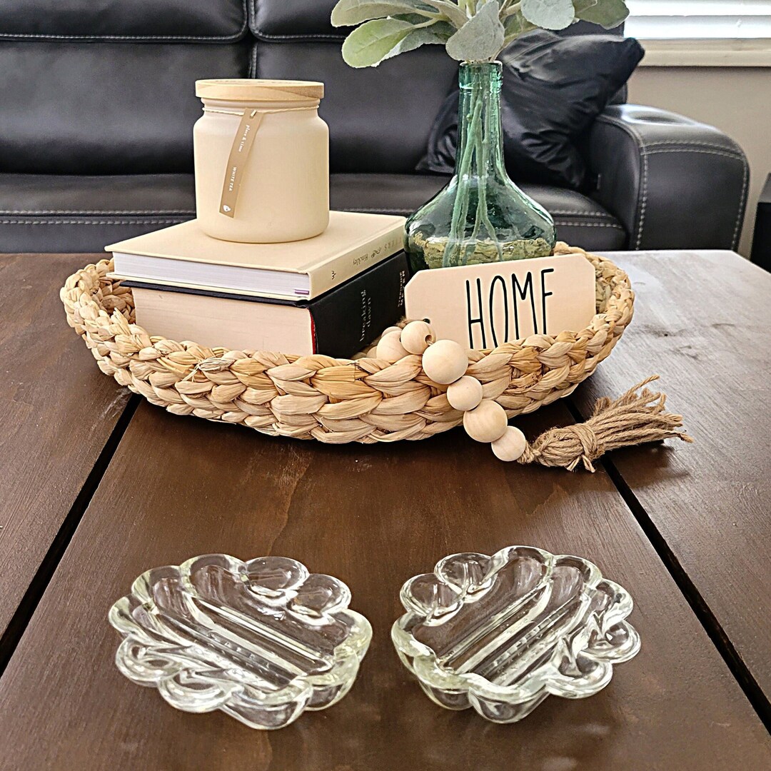 Vintage 1950's Safex Clear Glass Ashrays - Set of 2 - Mid Century Art ...