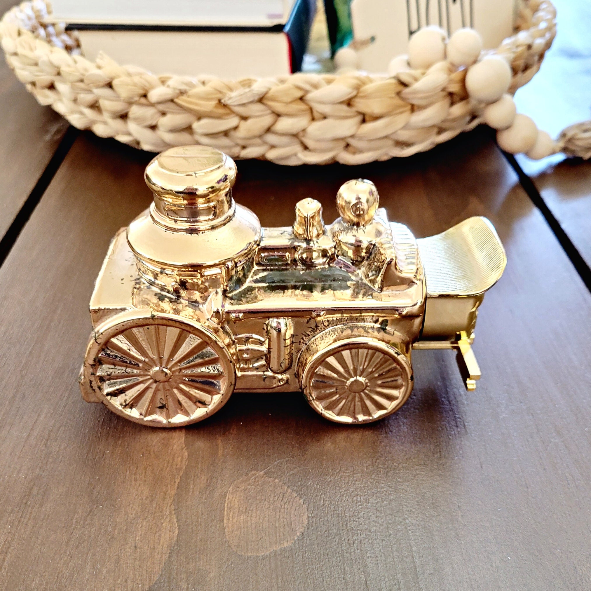 Vintage Avon 1970s Gold Fire Truck Cologne Bottle - First Volunteer ...