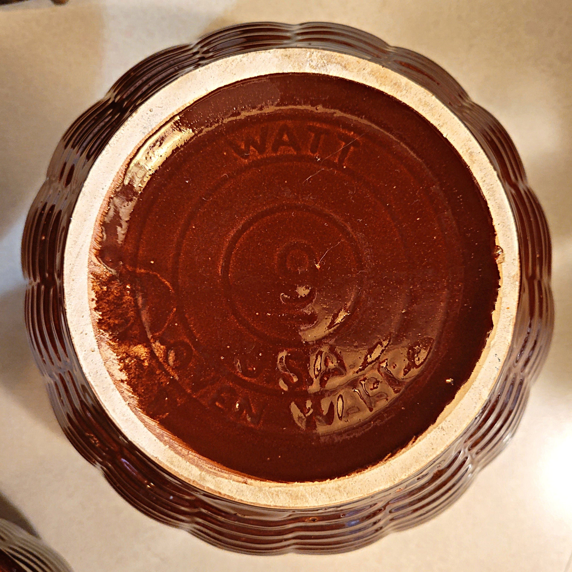 Set of 3 - Rare Vintage "watt Ovenware Usa" Pottery Heirloom ...