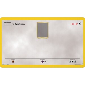 Pokemon TCG Mat - Base Set Inspired Retro Playmat - All Types - Grass ...