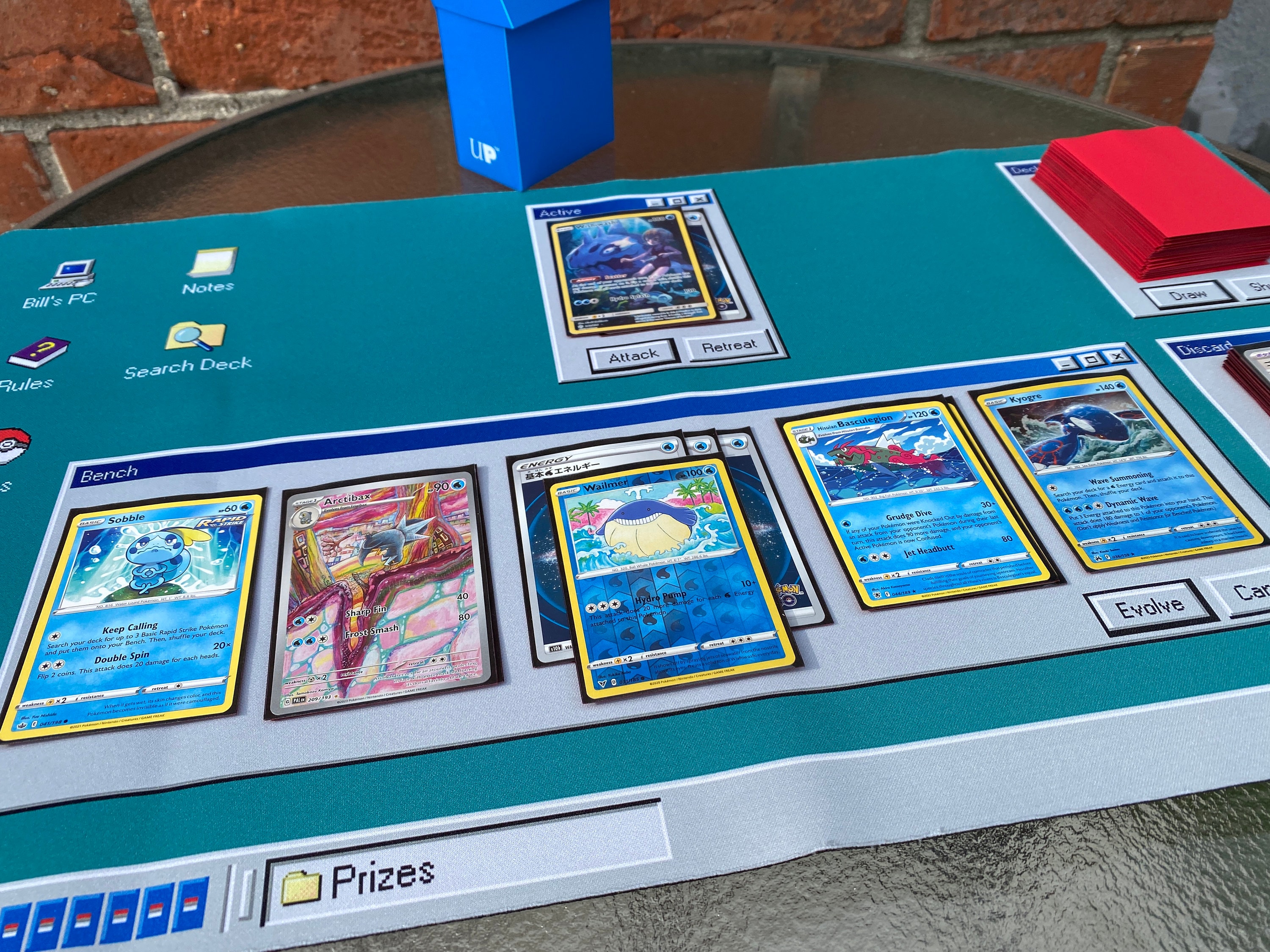 Retro Pokemon TCG Custom Playmat Windows 98 UI Playzones Neoprene ...