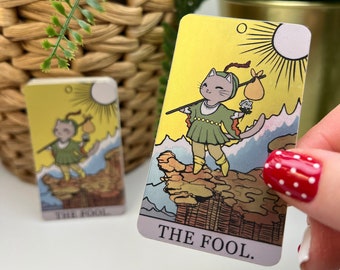 The Fool Tarot Card Cat Sticker, Funny Relatable Sticker, Vinyl ...