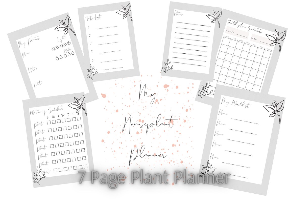 Plant Tracker, Plant Planner Printable, Houseplant Journal ...