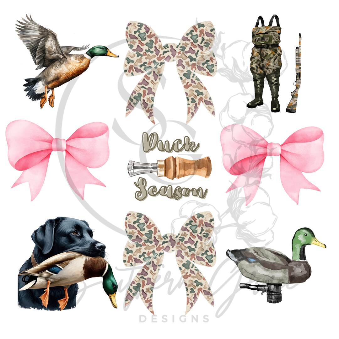 Preppy Duck Season Camo Bows PNG - Etsy UK
