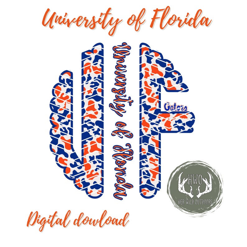 Florida Gator Camo Monogram PNG - Etsy