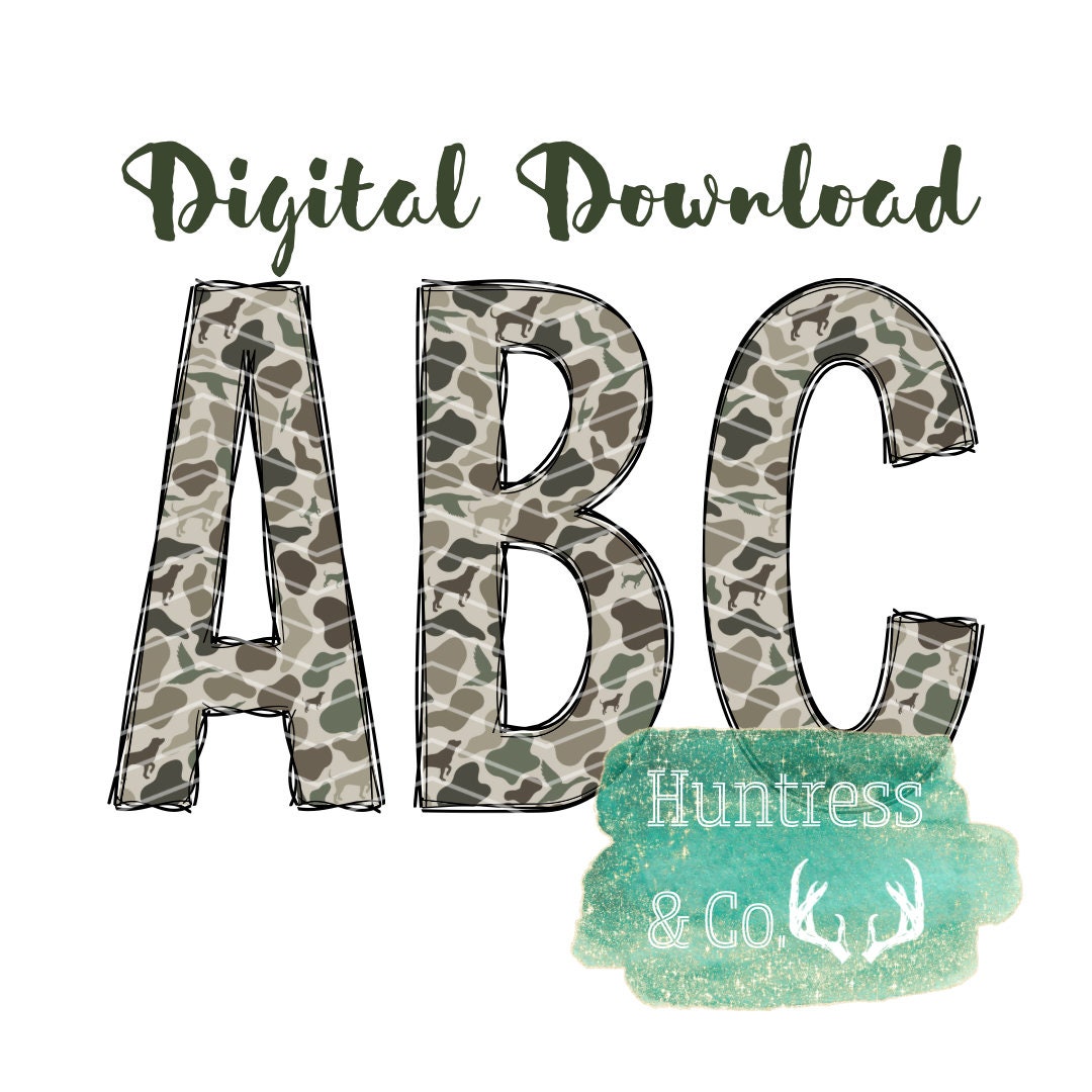 Duck Camo Alphabet PNG - Etsy
