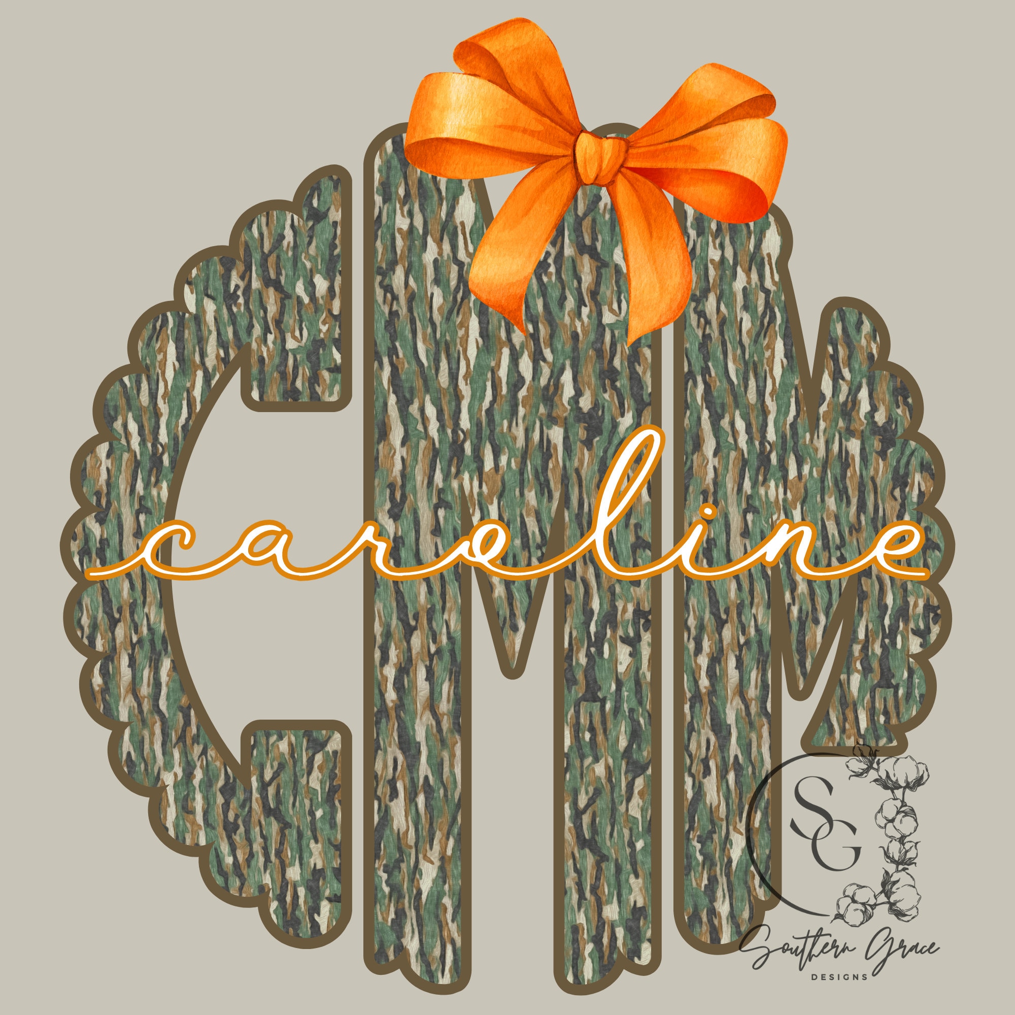 Custom Duck Camo Monogram PNG - Etsy