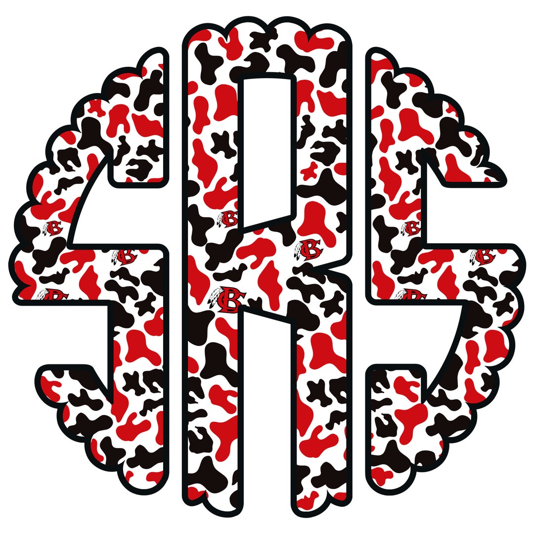 Custom School Logo Camo Monogram PNG - Etsy