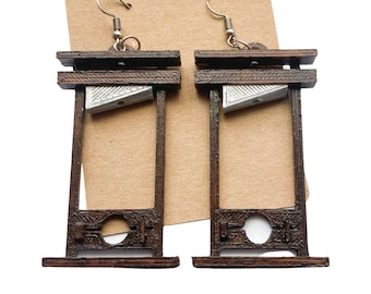 Jeff bezos guillotine earrings etsy store
