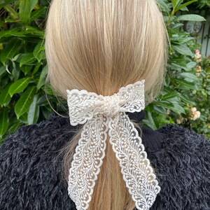 Cream Lace Bow - Etsy
