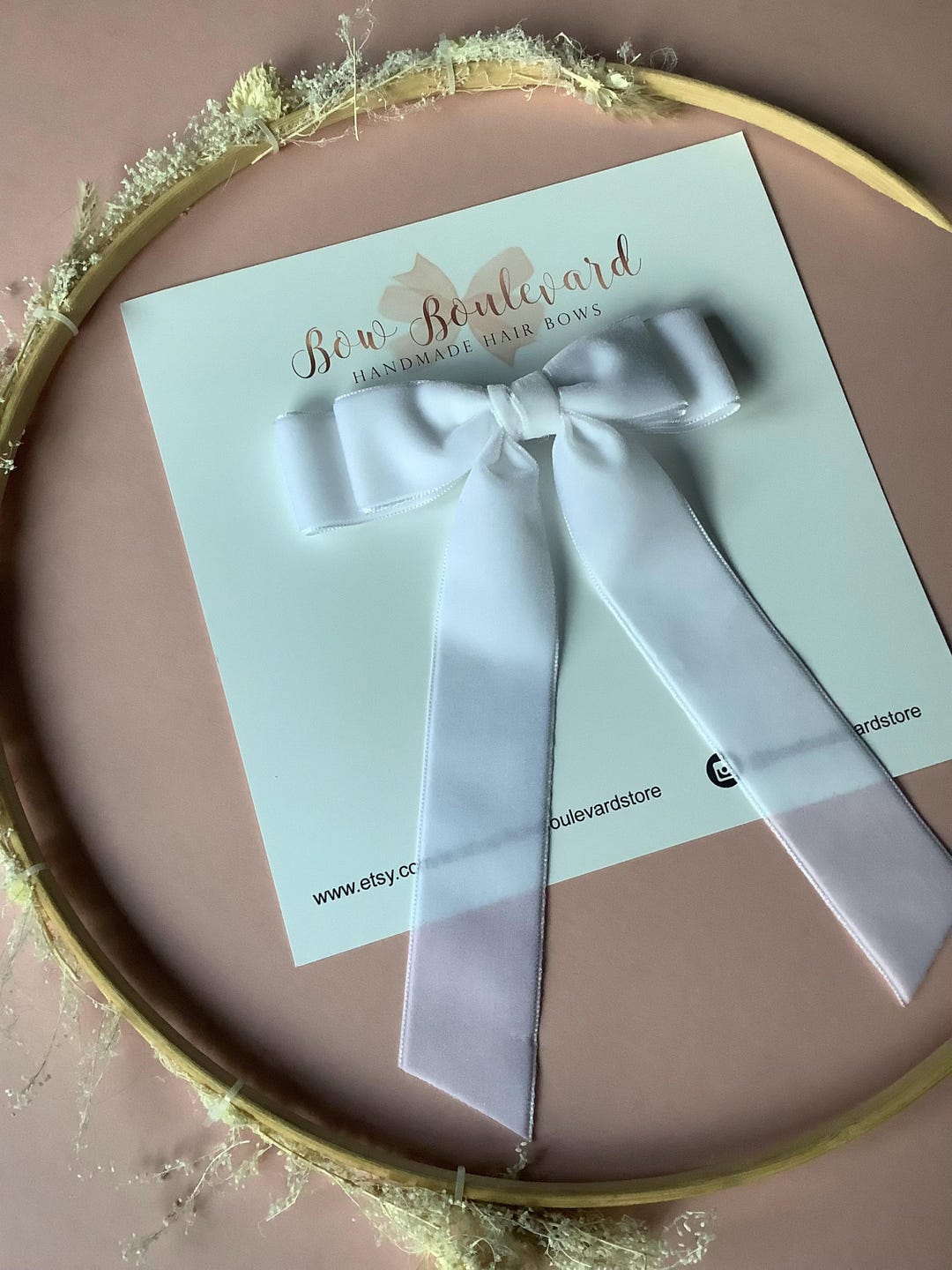 Luxe White Velvet Bow - Etsy