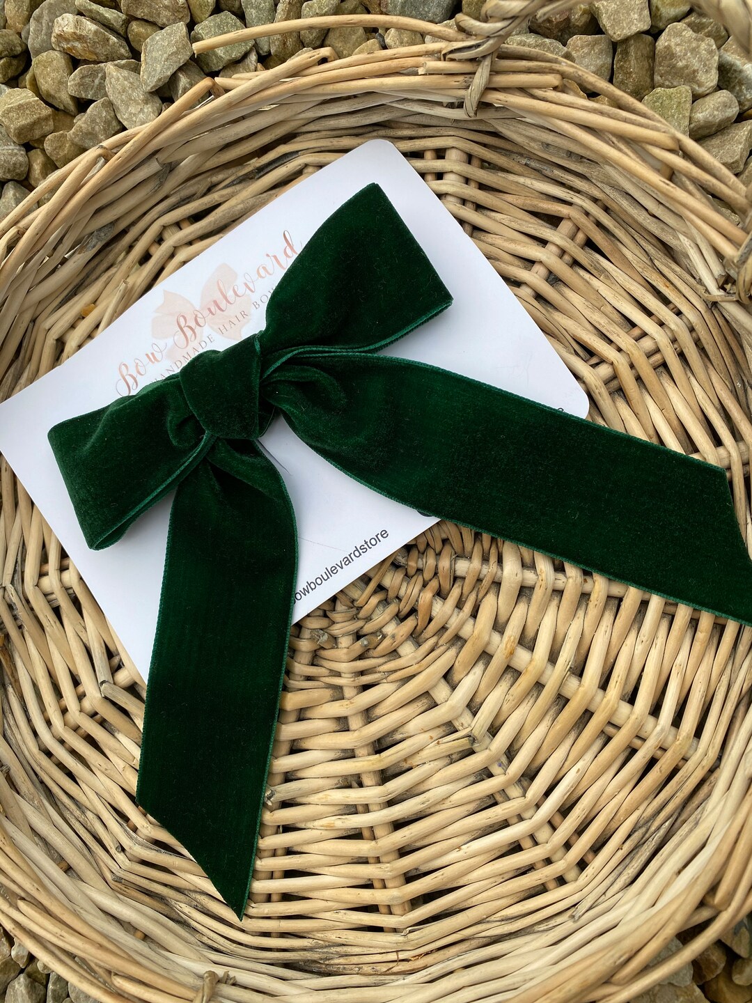 Forest Green Velvet Bow - Etsy