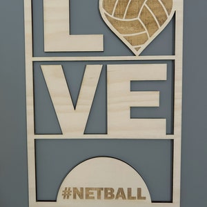 LOVE Netball Wooden Sign/wall Art - Netball Gift for Players, Coaches ...