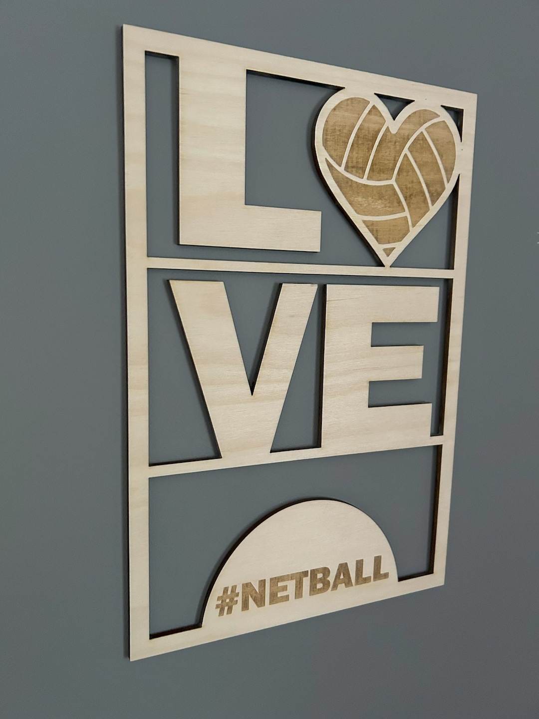 LOVE Netball Wooden Sign/wall Art - Netball Gift for Players, Coaches ...