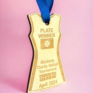 Personalised Wooden Netball Medal, Awards, Tournament Prizes, End of ...