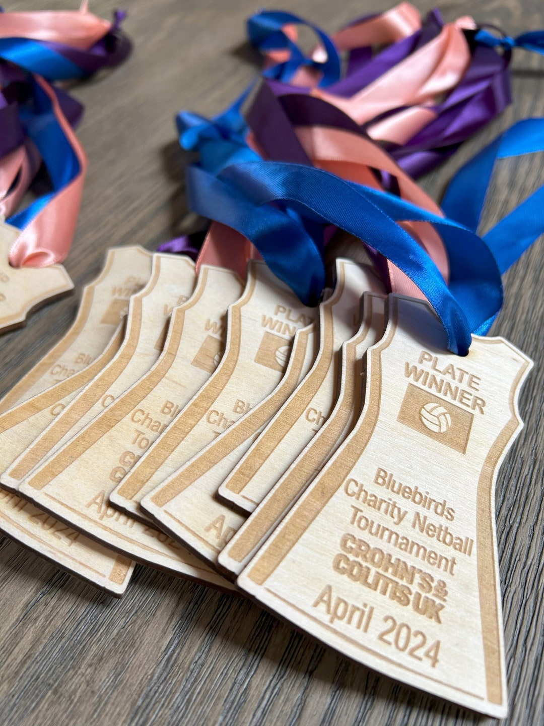 Personalised Wooden Netball Medal, Awards, Tournament Prizes, End of ...