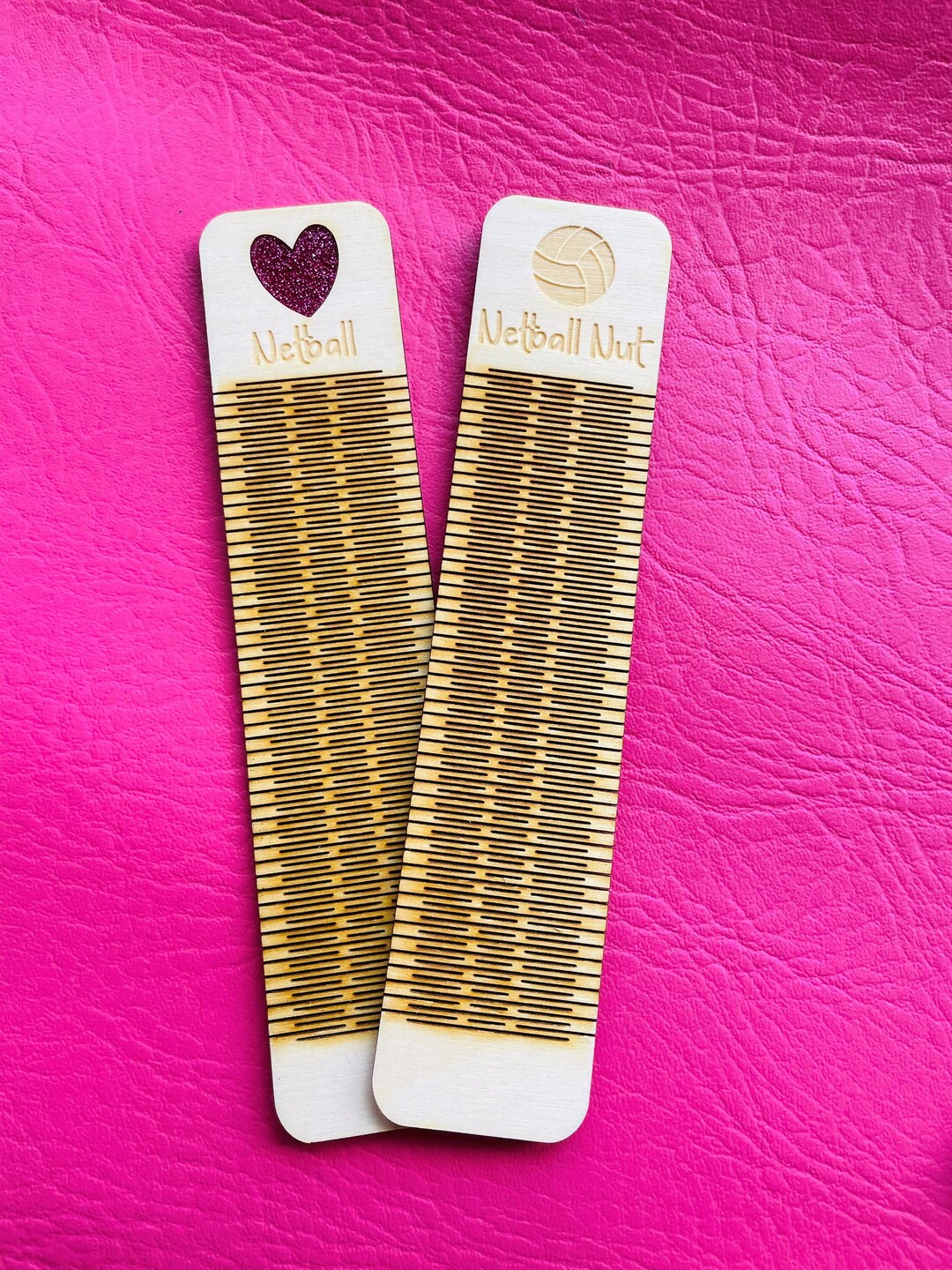 Netball Gift Wibbly Wobbly Wooden Bookmark Range Unique Gift or Thank ...