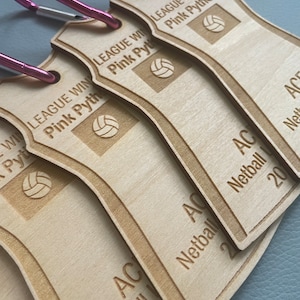 Personalised Netball Dress Keyring - Team Gift/award, Keyring, Bag Tag ...