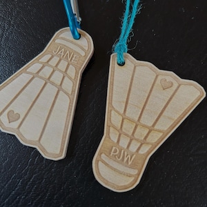 Badminton Keyring, Personalised Shuttlecock Bag Tag - Sports Gifts ...