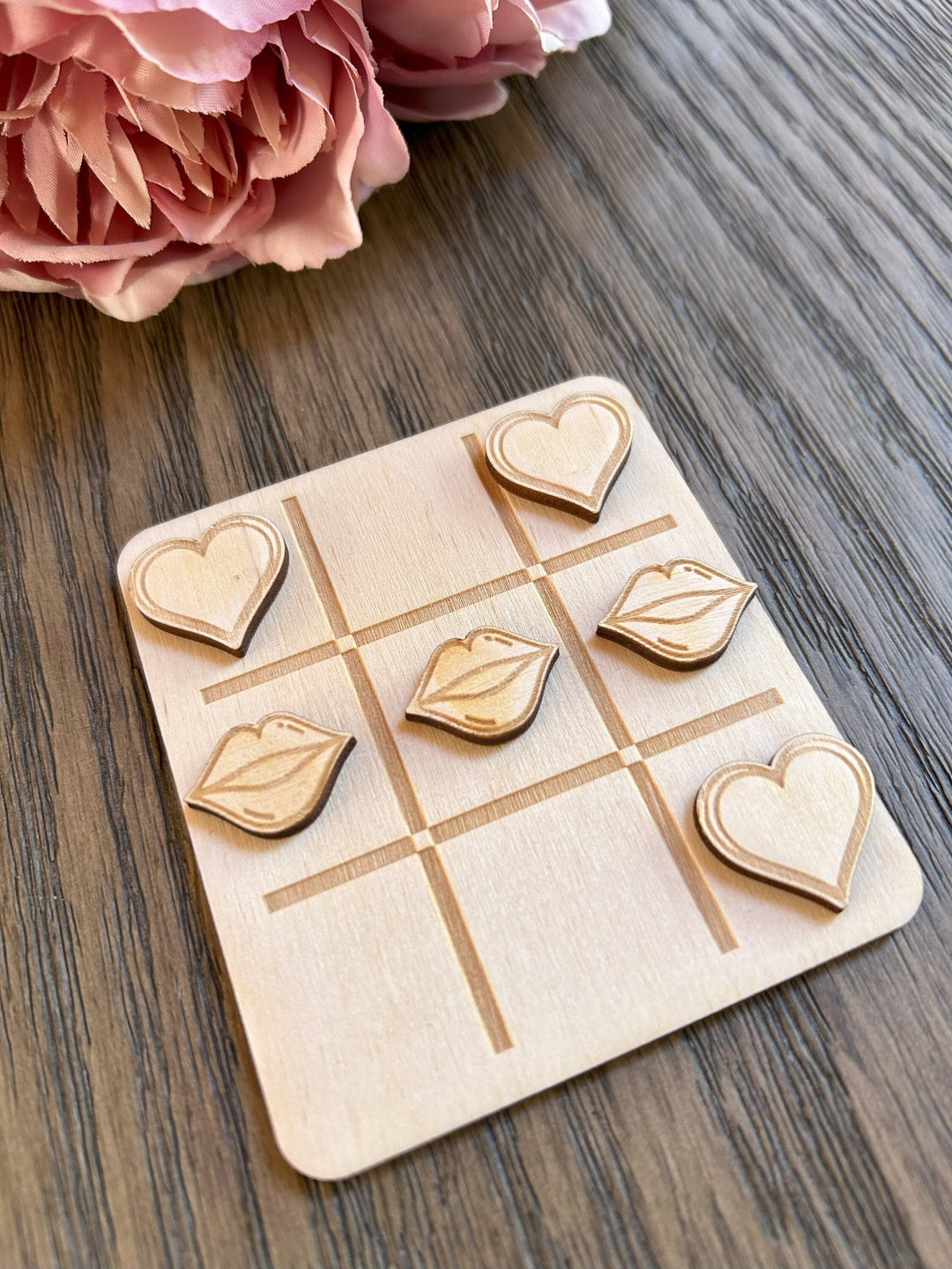 Mini Wooden Noughts and Crosses Set - Wedding Table Games, Party ...