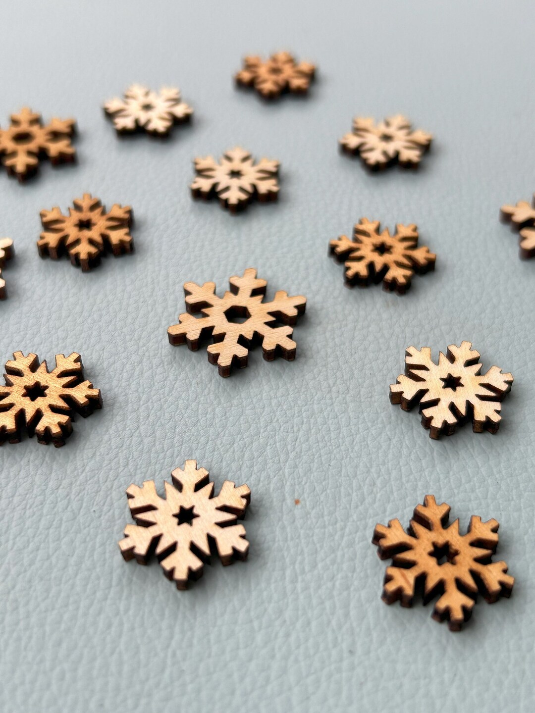 Wooden Snowflake Table Confetti, Craft Shapes Plastic Free Christmas ...