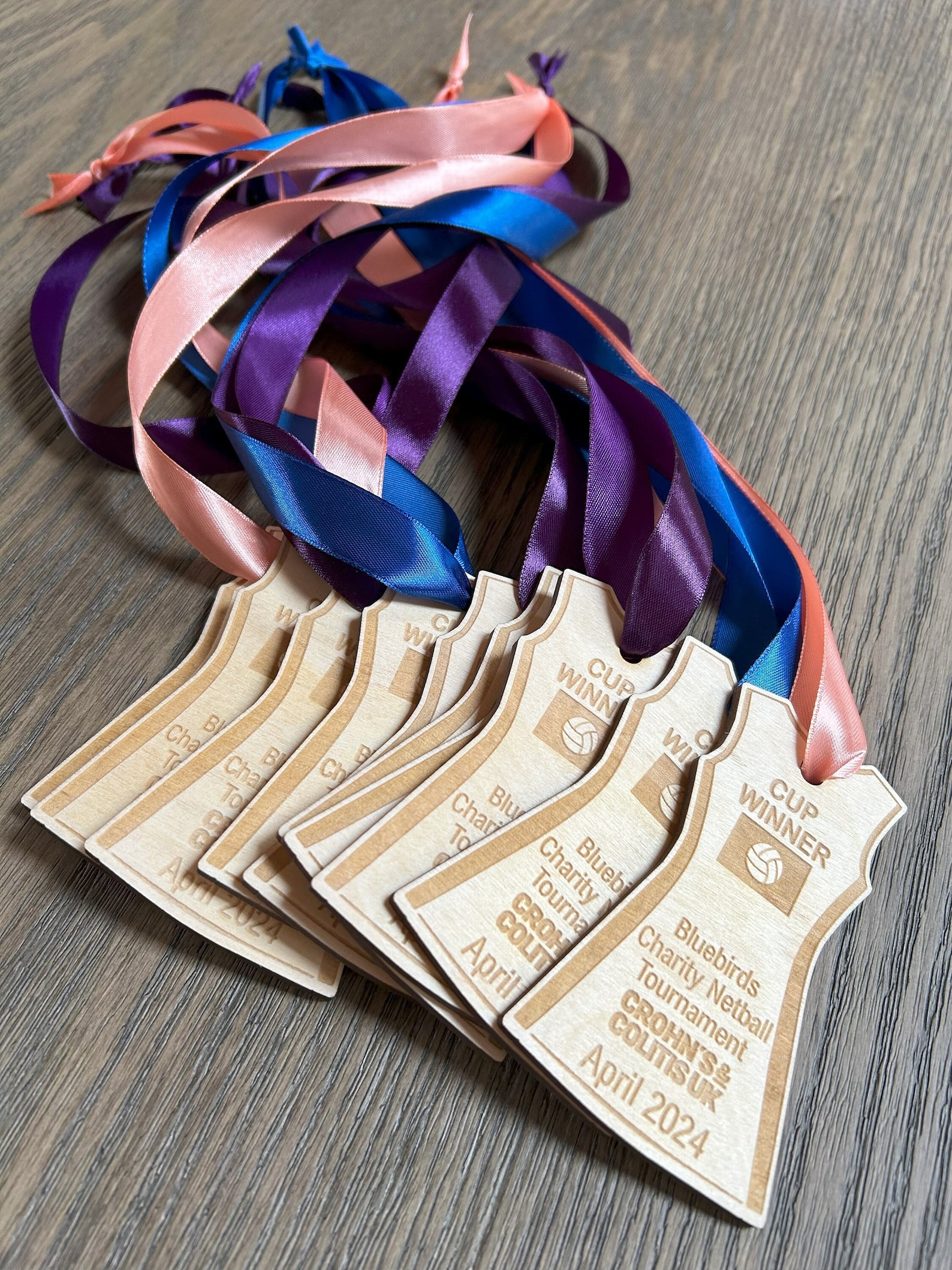 Personalised Wooden Netball Medal, Awards, Tournament Prizes, End of ...