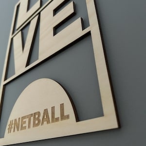 LOVE Netball Wooden Sign/wall Art - Netball Gift for Players, Coaches ...