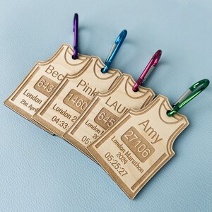 Marathon, Running Challenge Keepsake - Wooden Personalised Keyring ...