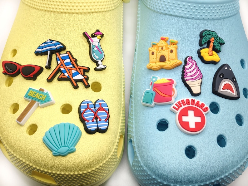 Beach Shoe Charms | Summer Charms - Etsy